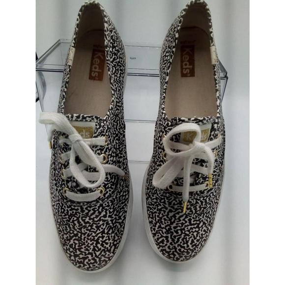 Keds | Shoes | Keds Platform Sneaker Size 8 Women Black White Abstract ...